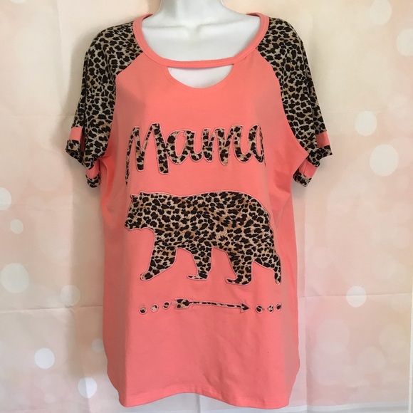 Tops | Plus Size Mama Keyhole Graphic Tee | Poshmark
